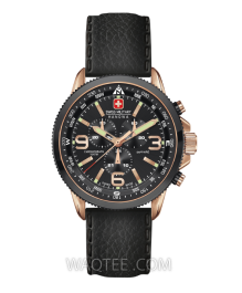 SWISS MILITARY HANOWA ARROW CHRONO BLACK AND ROSEGOLD FOR MEN 4224.09.007