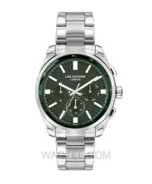 Lee Cooper Roger Multifunction Silver St. Steel Green Dial For Men ...