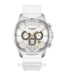 Lee Cooper Lynx White Rubber Silver Dial For Men LC08170.333