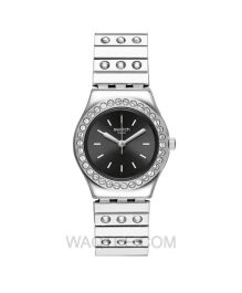Swatch Tan Li Silver St. Steel Black Dial For Women YSS318A