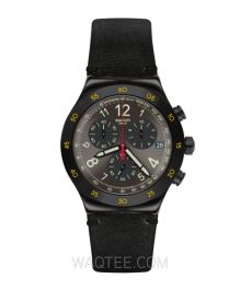 Swatch Vidi Chrono Black Rubber Black Dial For Men YVB410