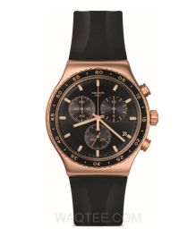 Swatch Stain Sheen Black Rubber Black Dial For Men YVG410