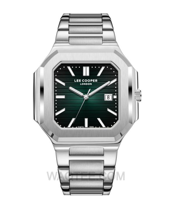 Lee Cooper Orson Silver St. Steel Green Dial For Men LC08269.370