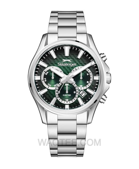 Slazenger Phantom Silver St. Steel Green Dial For Men SL.09.2601.2.340